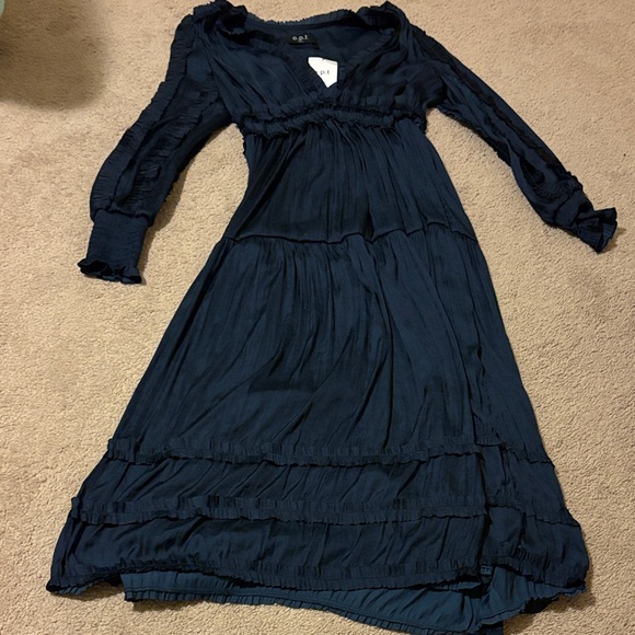 o.p.t | Dresses | Opt Navy Midi Dress | Poshmark